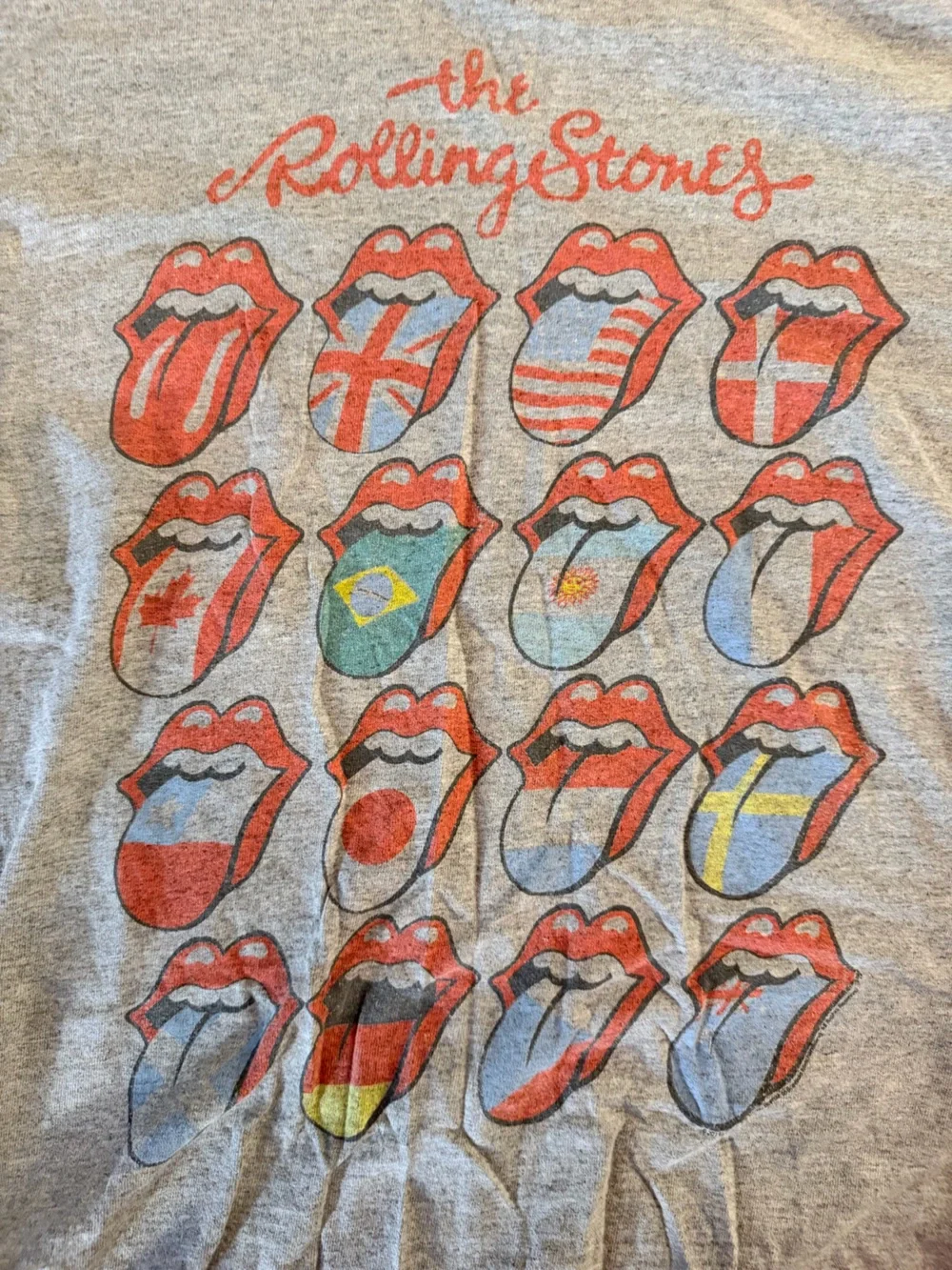 the Rolling Stones | Tops | The Rolling Stones Light Gray Short Sleeve ...